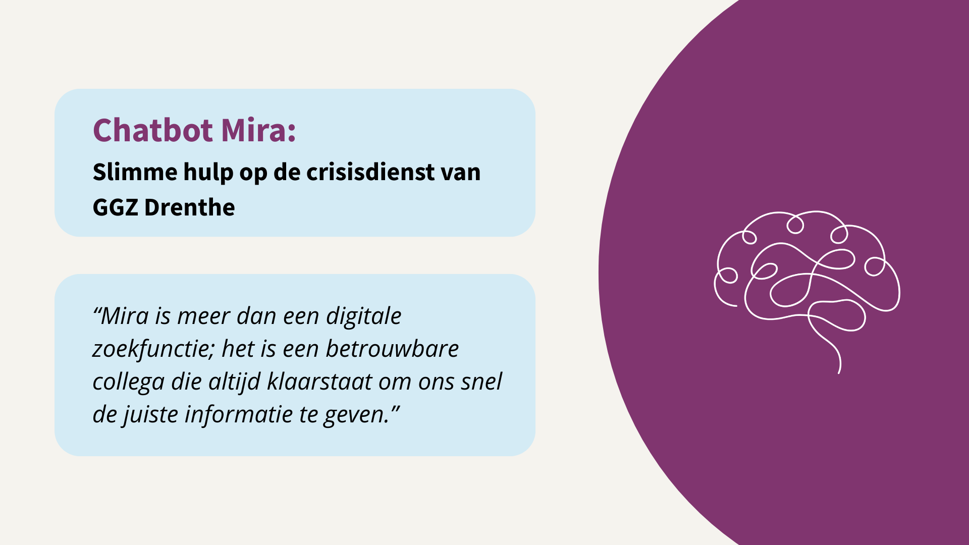Chatbot Mira slimme hulp op de crisisdienst van GGZ Drenthe - Akwa GGZ